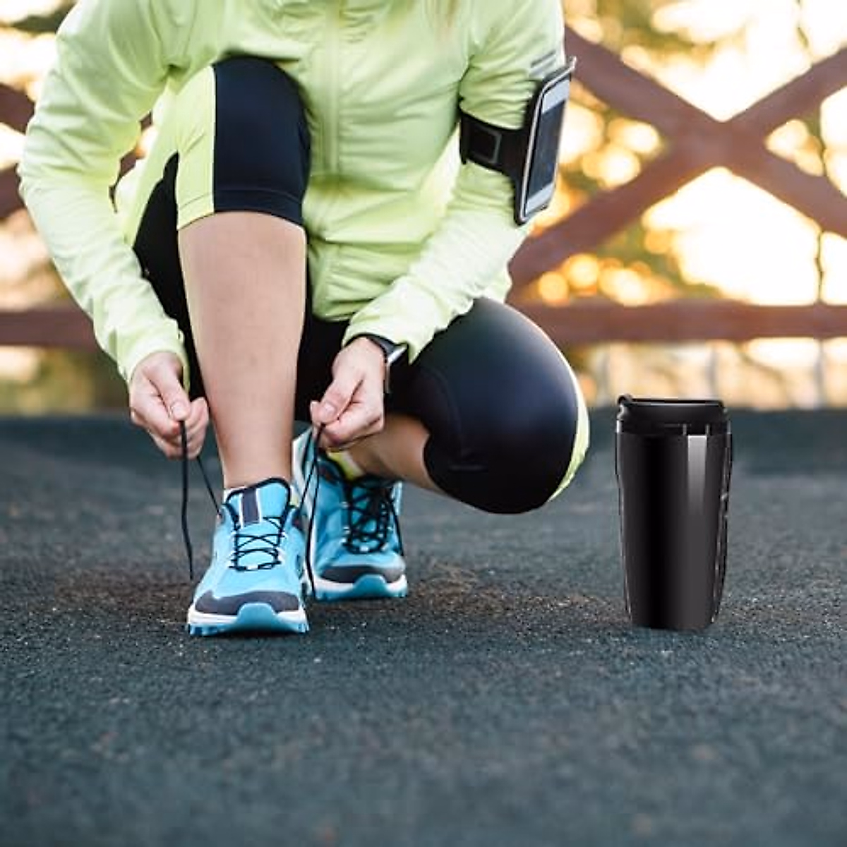 Skull Skeleton Ballet Dancing Travel Coffee Mug Reusable Coffee Cup Tumbler with Lid for Outdoor 250ml