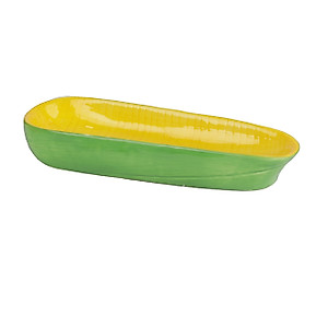 Servette Home Novelty Ceramic 8.5" Corn on The Cob Dish