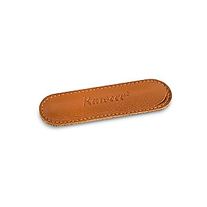 Kaweco Eco Brandy Leather Case I Pen Case for 1 Liliput Pen I Writing Case Made of Genuine Leather with Beautiful Embossing I Chic and Classic Pen Case I Pen Case 15 x 1.5 x 2.5 cm in Brown