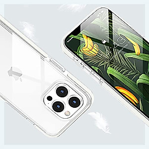 MATEPROX Compatible with iPhone 13 Pro Max Case Clear Thin Slim Crystal Transparent Cover Shockproof Bumper Case for iPhone 13 Pro Max 6.7" 2021(White)