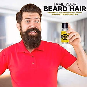 Savage Organics - Premium Organic Beard Growth Oil: Nourishing Beard Growth Serum, Infused with All-Natural Organic Ingredients to Boost Beard Growth - 2 oz Bottle