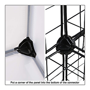 C&AHOME 24 pcs Wire Cube Plastic Connectors for Cube Storage Modular Closet Organizer and Metal Grid Shelving Unit Black