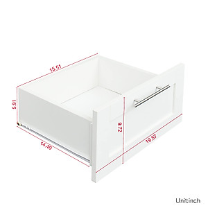 High Wardrobe and Kitchen Cabinet with 2 Doors, 2 Drawers and 5 Storage Spaces,White