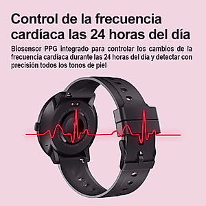 FITUP for Men Women V15S Smart Watch, 1.28 Inch, Round Large Screen, Heart Rate, Blood Oxygen, Sleep Monitoring, SmartWatches Supports 20 Sports Modes, Fitness Tracker(Black)