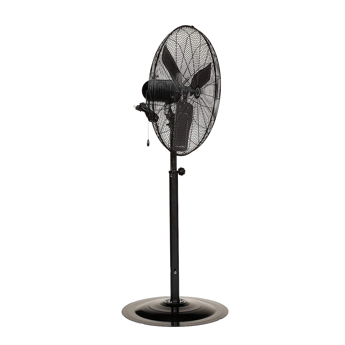 TPI Corporation CACU30-PO-HD Commercial Heavy Duty Oscillating Fan, Unassembled w/Pedestal Kit, 30" Blade Diameter, 3 Speed 1/3 HP Motor, 9' Cordset, Black
