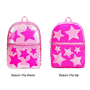 Le Vasty Sequin School Backpack for Girls Boys Kids Cute Kindergarten Elementary Book Bag Bookbag Glitter Sparkly Back Pack One_Size