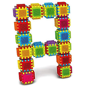 Dimple 360-Piece Set Large Stacking Blocks and Interconnecting Building Set, Makes 60 Blocks, for Boys & Girls, Educational Fun, Great Toy for Child Development for Kids and Toddlers