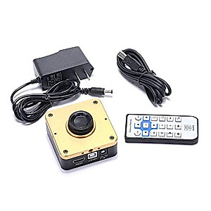 HAYEAR 34MP 2K 60FPS HD HDMI USB Inspection Microscope Camera 8X-100X Magnification Lens 56LED Lamp Light for Mobile Phone PCB Repair Jewelry Appraisal
