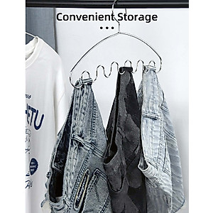 【Pack of 2】 Waikas Clothes Hangers with 7 Wave Grooves, 304 Stainless Steel, for Bras Suspenders Vests Ties Swimwear