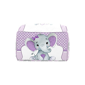 Polka Dot Purple Elephant Diaper Bags Backpack with Name Personalized Nursing Nappy Bag Travel Tote Bag Gifts