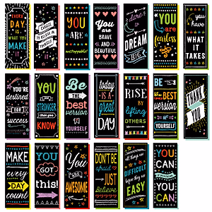 Iconikal Motivational Encouraging Inspirational Bookmarks, 100-Count