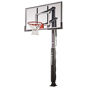 Silverback Ghost Basketball Goal with 60-Inch Tinted Tempered Glass Backboard