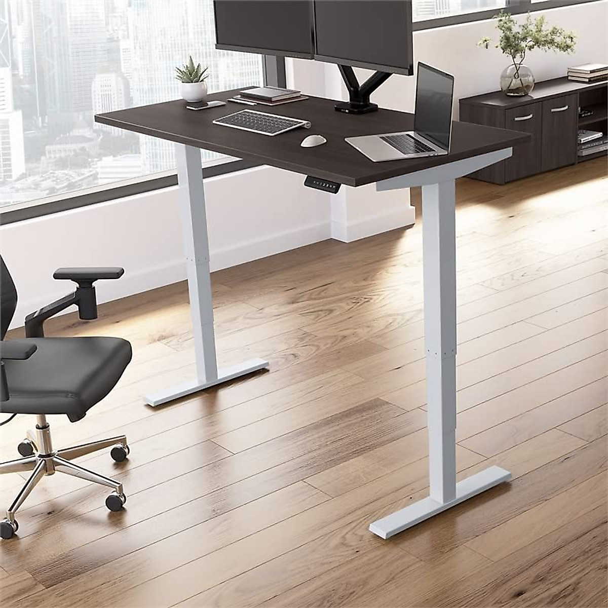 Bush Business Furniture Move 40 Series Height Adjustable Desk, 60W x 30D, Storm Gray