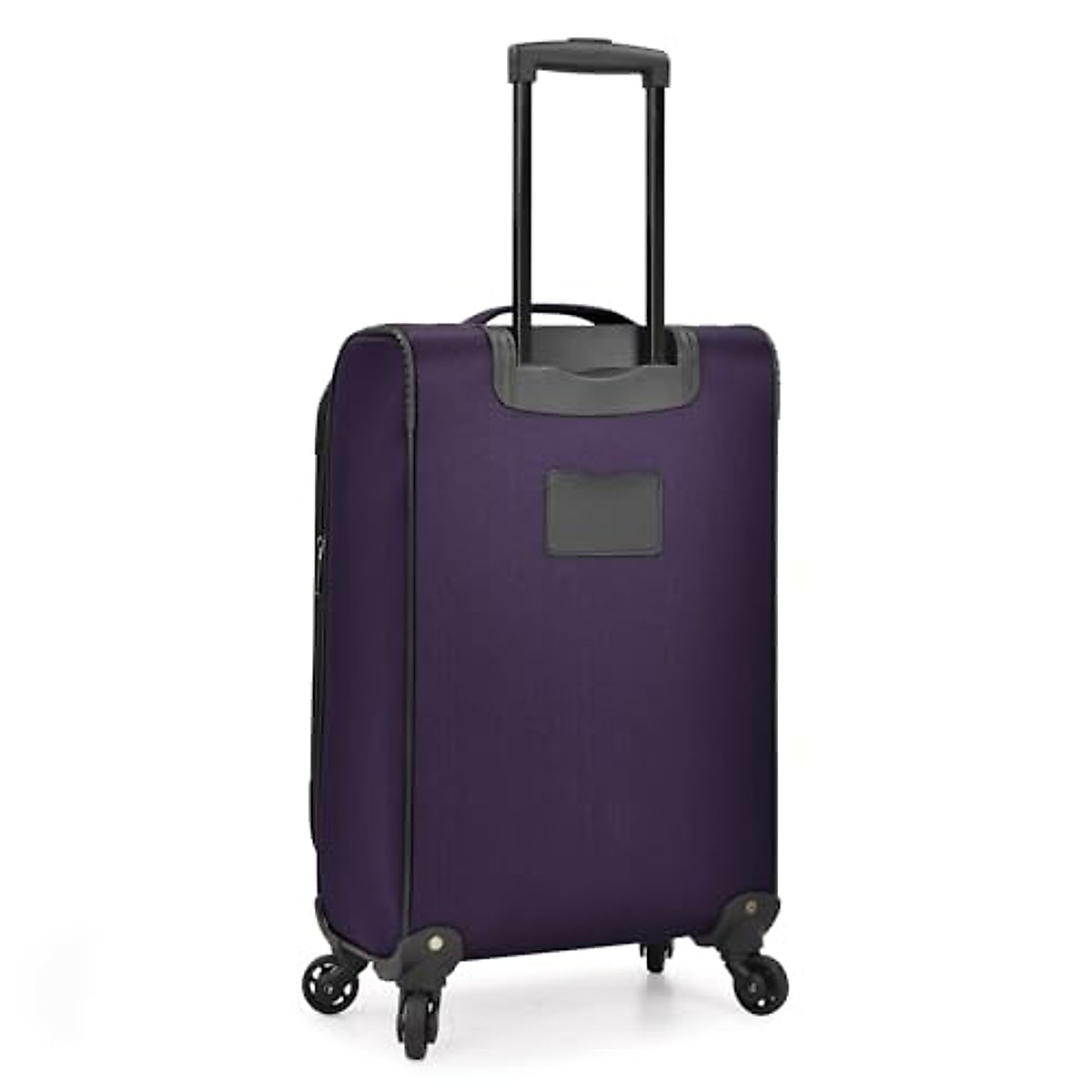 U.S. Traveler Aviron Bay Expandable Softside Luggage with Spinner Wheels, Purple, Carry-on 22-Inch