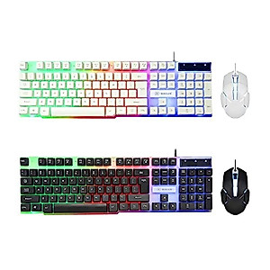 CNGY Keyboards Keyboard& Mouse USB 180 Keys Backlight Mechanical Wired Gaming Keyboard Mouse Set For PC
