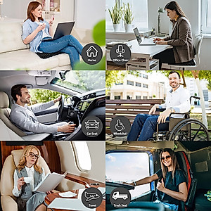 Gel Enhanced Seat Cushion for Long Sitting - Double Thick Honeycomb Breathable Design Egg Seat Cushion with Non-Slip Cover - Office Chair Car Cooling Seat Cushion - Computer Desk Pain Relief Pad