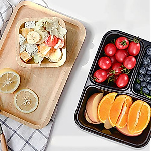 SMELHA 37oz Meal Prep Containers 3 Compartments [30 Pack], Reusable Lunch Food Containers With Lids, BPA Free Food Storage Bento Box Set for Adults & kids, Spill Proof, Microwave Dishwasher Free