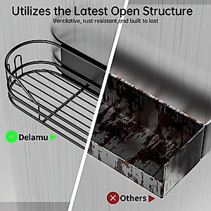 Magnetic Spice Rack for Refrigerator - 4 Pack Large Capacity Magnetic Shelves, Strong Magnetic Shelf, Space Saving Fridge Magnet Organizer, Spice Rack for Kitchen Organization and Storage, Metal Black