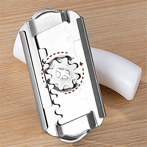 Jar Opener For Weak Hands, Adjustable Effortless Arthritis Jar Opener For Seniors, Stainless Steel Twist Lid Opener Kitchen Accessories Opener, Bottle Opener For Arthritic Hands(Bend White)