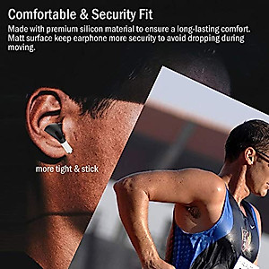 TENNMAK Non Slip Silicone Ear Cover Compatible with AirPods Pro Ear Cover Earpads Ear Tip Sleeve Accessory (fit in The case) (Black)