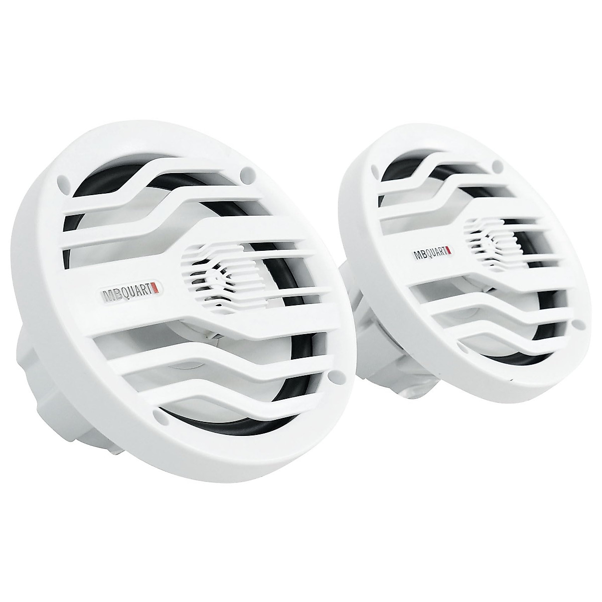 MB Quart MDR2.0 Marine/Boat Bluetooth Receiver Bundle with (2) White 6.5" Speakers (3 Items)