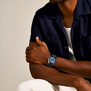 Fossil Men's Coachman Quartz Stainless Steel and Leather Chronograph Watch, Color: Silver, Black (Model: CH2564)