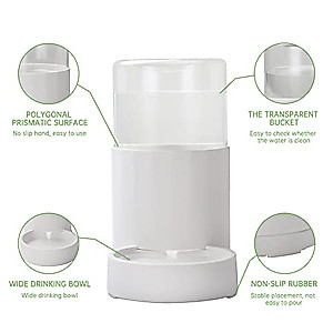 Sfozstra Automatic Pet Water,3L Large Capacity Automatic Water Dispenser, 100% BPA-Free, Gravity Pet Water Dispenser, Dog Cat Water Food