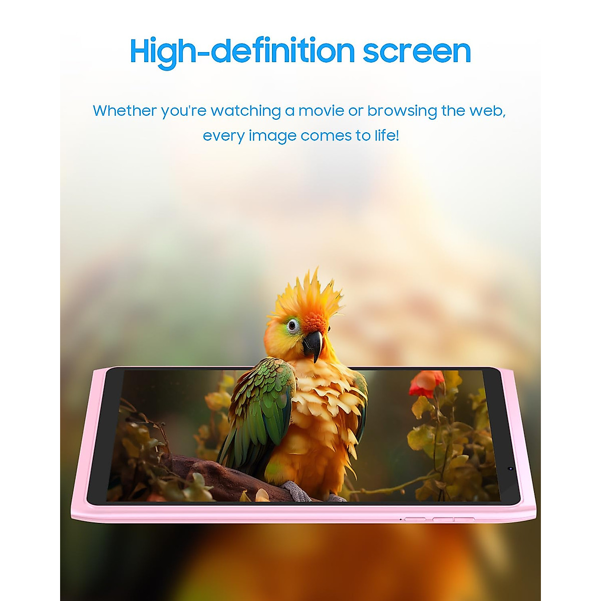 2024 Tablet, Android 12 Tablet, Tablet 8 inch, IPS Touch Screen, Quad-core, 32 + 512 GB Expansion, WiFi, BT, 4300 mAh Battery.