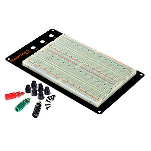 Makeronics Solderless 1660 Breadboard Super Kit - 1660 Tie-Points Experiment Plug-in Breadboard with Aluminum Back Plate + 350 Jumper Wires + 65 Jumper Wires for Prototyping Circuit/Arduino