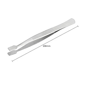 2Pcs Slant Flat Tip Tweezers Stamp Tweezers Philately Collector Tools