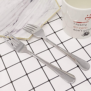 Honbay 4-Piece 18.5cm/7.28inch Stainless Steel Dinner Forks Salad Forks Dessert Forks for Home, Restaurant, Office, School and More