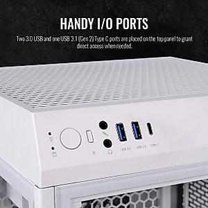 Thermaltake Tower 100 Snow Edition Tempered Glass Type-C (USB 3.1 Gen 2) Mini Tower Computer Chassis Supports Mini-ITX CA-1R3-00S6WN-00