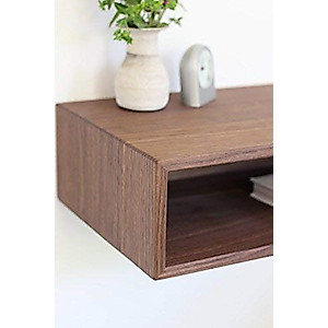 Floating Nightstand in Solid Walnut