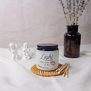 Light Me When You Want a BJ, Funny Anniversary Birthday Gifts for Boyfriend Husband, Christmas Valentines Gag Joke Soy Candle Gift for Men Women, Candles for Him (Lavender)