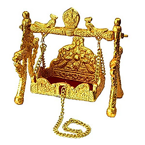 Golden Laddu Gopal Krishna Pooja Jhula for Home Puja, Temple, Janmastami