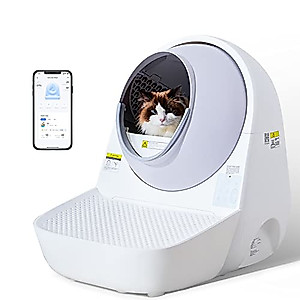 Catlink Self-Cleaning Cat Litter Box, with Stair, APP Control, Double Odor Removal, Health Report, Extra Large, Smart Cat Litter Box for Multiple Cats (Luxury Pro)