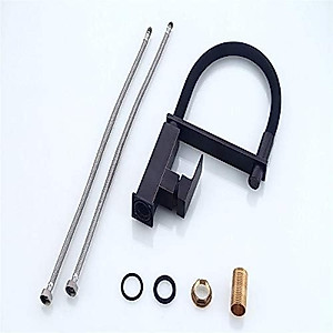 Kitchen & Bath Fixtures Taps Faucet,EuropUPC Kitchen Faucet Black Ancient Sink Hot and Cold Water Faucet Rotating Stainless Steel Sink Spring Faucet