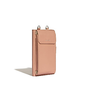 Pixie Mood Rae 4 x 7 Vegan Leather Convertible Crossbody Phone Wallet, Misty Rose