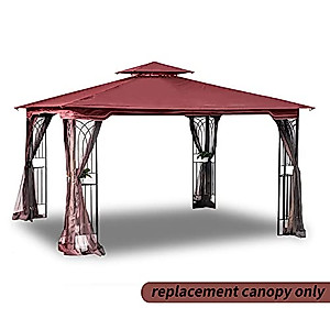 ISAGAPOY Replacement Canopy Top Cover for Garden Canopy Cover Roof with Air Vent for Gazebo (L-GZ798PST-E)