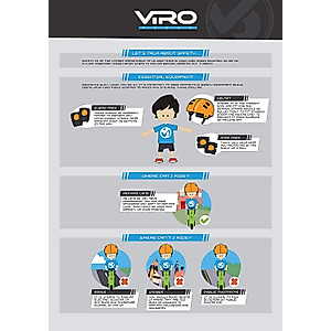 VIRO Rides VR 550E Rechargeable Electric Scooter With Lights - Ride On UL 2272 Certified, Multicolor