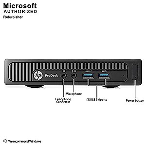HP ProDesk 600 G1 Mini Business Desktop PC, Intel Core Quad i5 4590T up to 3.0GHz, 8GB DDR3, 256GB SSD, WiFi, BT, VGA, DP, Windows 10 64 Bit-Multi-Language Supports English/Spanish/French(Renewed)