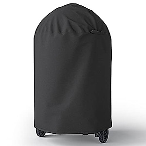 SHINESTAR 6755 Grill Cover for Char-Griller Akorn Kamado and Premium Kettle Charcoal Grill, Heavy Duty Waterproof Kamado Grill Cover, Black