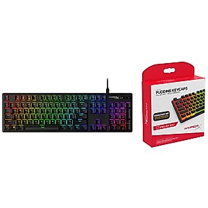 HyperX Alloy Origins - Red Switch + HyperX Pudding Keycaps - Black