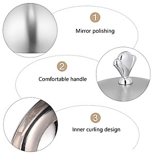 Cabilock Stainless Steel Restaurant Cloche Serving Dish Food Cover Dome Plate Covers for Steak Cake Appetizer Plate to Keep Food Warm (7.86x3.93 inch)