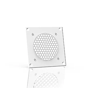AC Infinity White Ventilation Grille 4", for PC Computer AV Electronic Cabinets, Replacement Grille for AIRPLATE S1, can Mount one 80mm Fan
