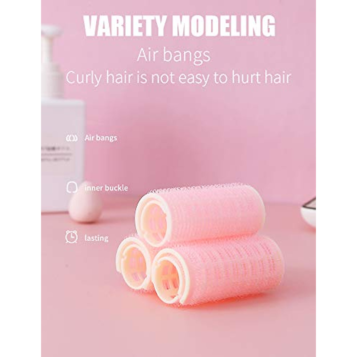 Bangs Roll,DIY Air Bang Hair Curlers Self-Adhesive Spiral Hair Rollers 2 Packs