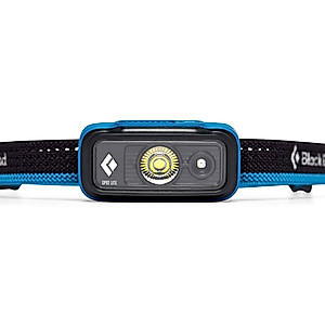 Black Diamond Equipment SpotLite 200 Headlamp Azul, Battery Powered LED Flashlight with Multi-Faceted Optical Lens, Waterproof, Digital Lockout