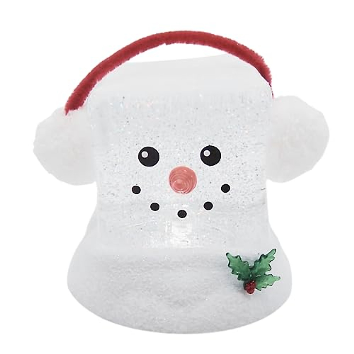 Snowman Swirling Snow Cube, Freestanding Christmas Decoration, Festive Holiday Décor, 6.25 Inches