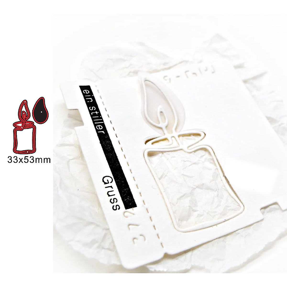 Lapoo 3D Backgrounds Metal Cutting Die for Scrapbooking, New Cutting Dies DIY Album Card Making Decor Paper Craft Metal Die Cuts Party Wedding Decorations (Happy Birthday D 2.4 x 2 in)