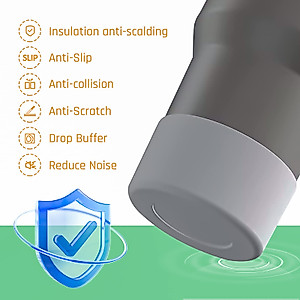 4 PCS Replacement Silicone Straws for Stanley Adventure Quencher Travel Tumbler 40oz Stanley Cup,2 Reusable Clear Straws with 1 Protective Silicone Boot and 12mm Straw Cover